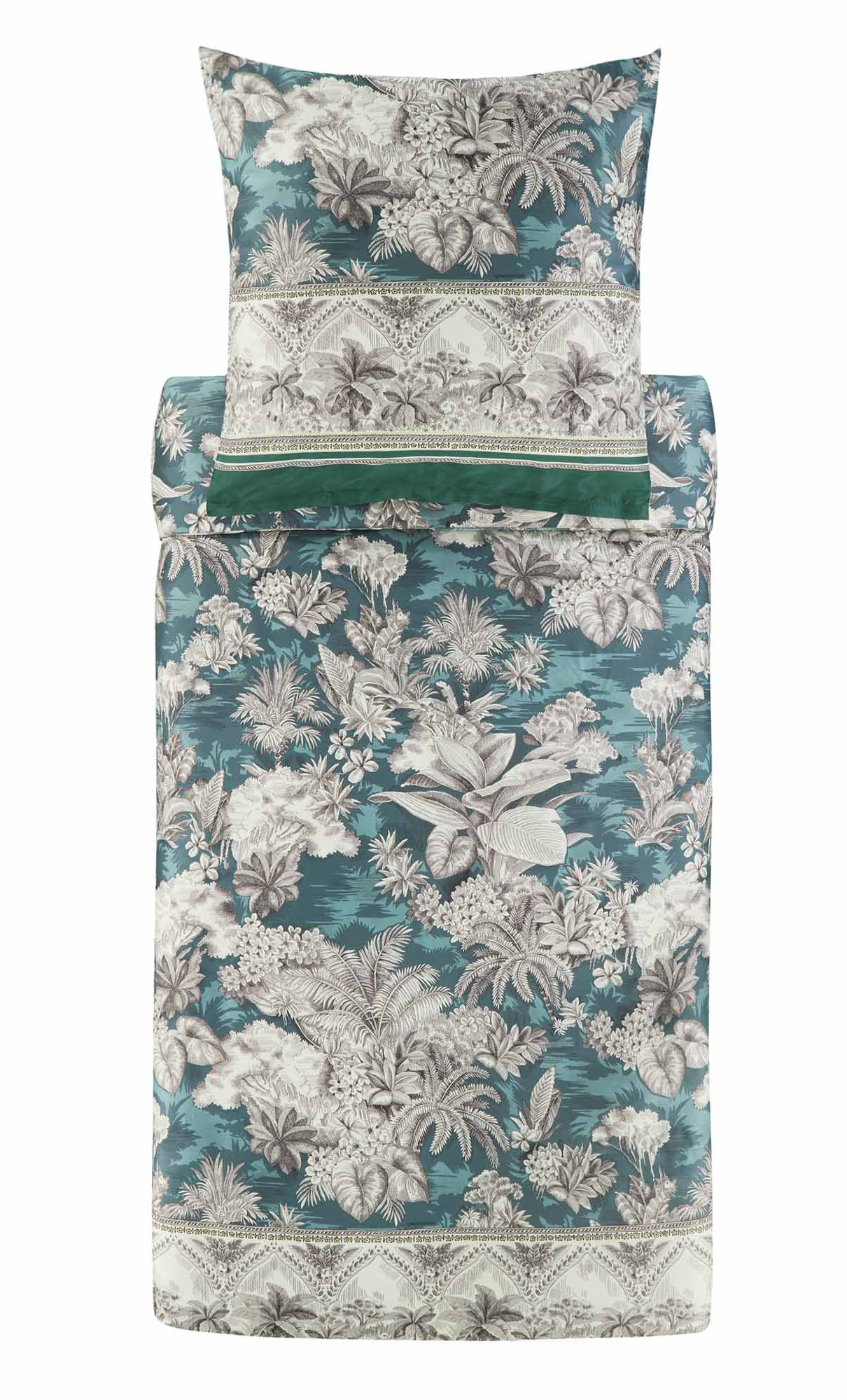 Bassetti Satin Bettwäsche BOBOLI | V1 Grün | 135 x 200 cm | 8050261298960